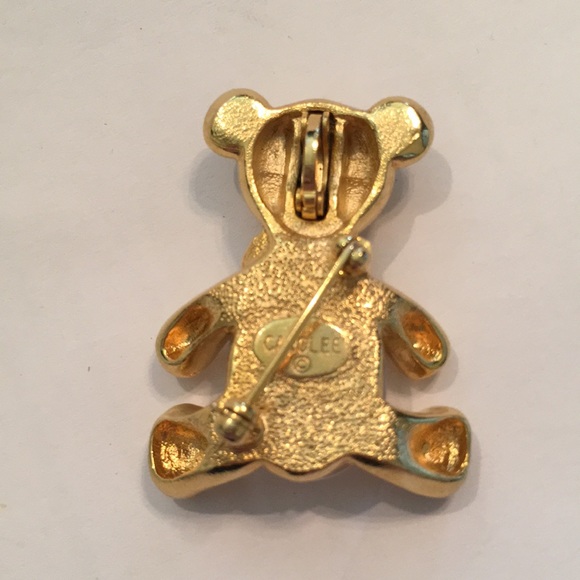 Carolee | Jewelry | Vintage Carolee Teddy Bear Pendant Brooch Pin ...